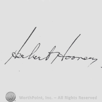 Mark with Signature: Herbert Hoover. | #584196