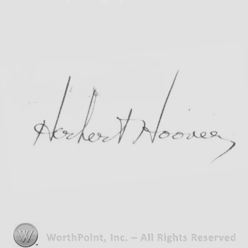 Mark with Signature: Herbert Hoover. | #584197