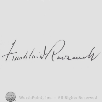 Mark with Signature: Franklin D. Roosevelt. | #584204