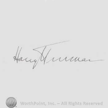 Mark with Signature: Harry S. Truman. | #584207