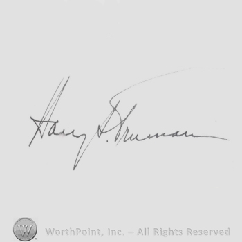Mark with Signature: Harry S. Truman. | #584208