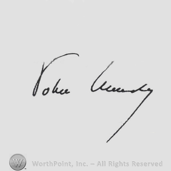 Mark with Signature: John F. Kennedy. | #584221
