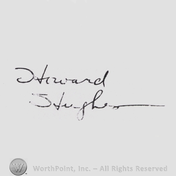 Mark with Signature: Howard Hughes. | #584232