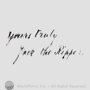 Mark with Signature: Jack the Ripper. | #584252