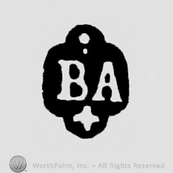 Mark with The letters "BA" and a fleur-de-lis. | #58457