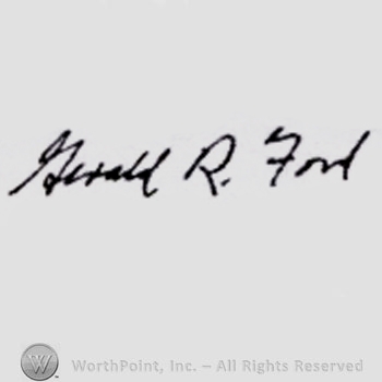 Mark with Signature: Gerald Rudolph Ford Jr. . | #587526