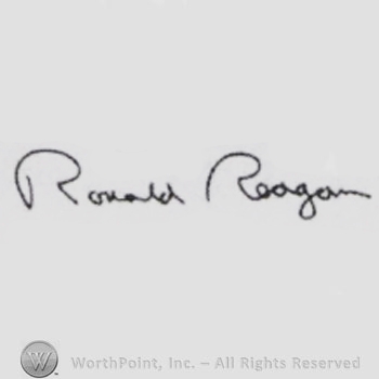 Mark with Signature: Ronald Reagan. | #587534