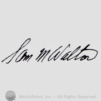 Mark with Signature: Sam Walton. | #587537