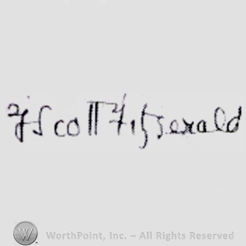 Mark with Signature: Scott Fitzgerald. | #587564