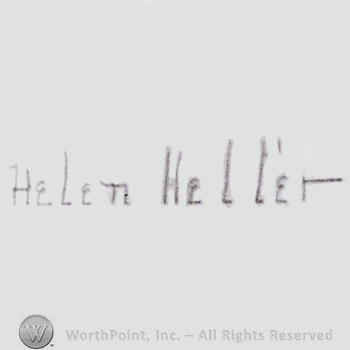 Mark with Signature: Helen Keller. | #587588