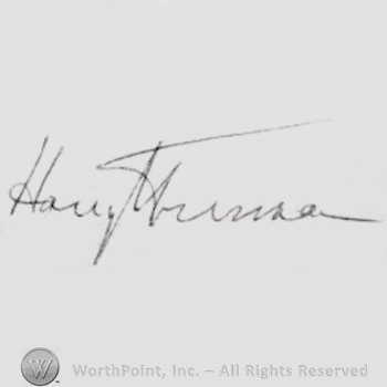 Mark with Signature: Harry S. Truman. | #587624