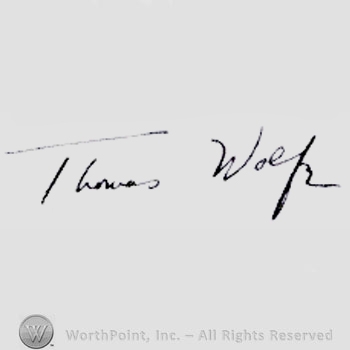 Mark with Signature: Thomas Wolfe. | #587629