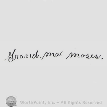 Mark with Signature: Grandma Moses. | #587638