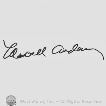 Mark with Signature: Maxwell Anderson. | #587678