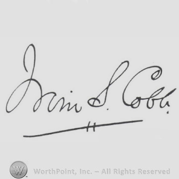 Mark with Signature: Irvin S. Cobb. | #587699