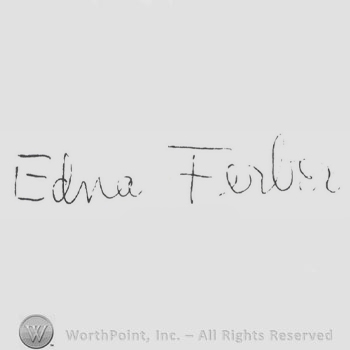 Mark with Signature: Edna Ferber. | #587708