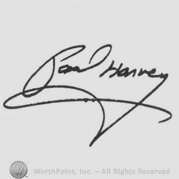 Mark with Signature: Paul Harvey. | #587723