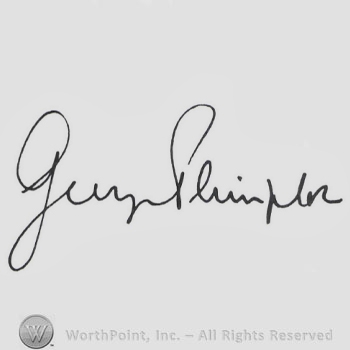 Mark with Signature: George Plimpton. | #587755