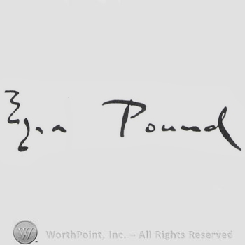 Mark with Signature: Ezra Pound. | #587758