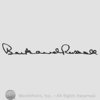 Mark with Signature: Bertrand Russell. | #587770