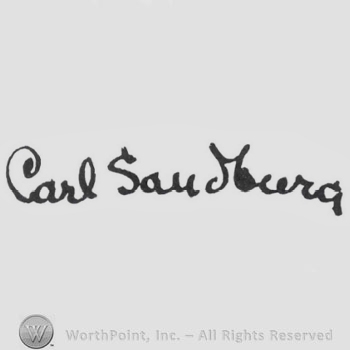 Mark with Signature: Carl Sandburg. | #587773