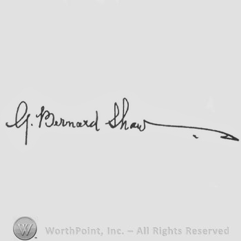 Mark with Signature: George Bernard Shaw. | #587776