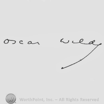 Mark with Signature: Oscar Wilde. | #587797