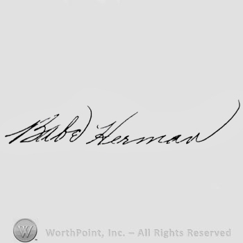 Mark with Signature: Babe Herman. | #587906