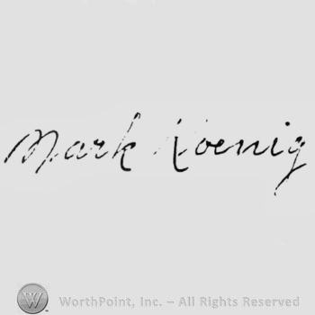 Mark with Signature: Mark Koenig. | #587927