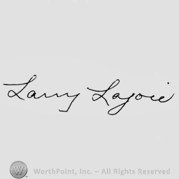 Mark with Signature: Larry Lajoie. | #587930
