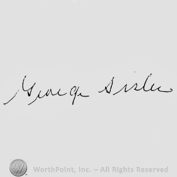 Mark with Signature: George Sisler. | #587977