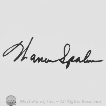 Mark with Signature: Warren Spahn. | #587980