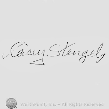 Mark with Signature: Casey Stengel. | #587982