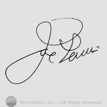 Mark with Signature: Joe Louis. | #588508