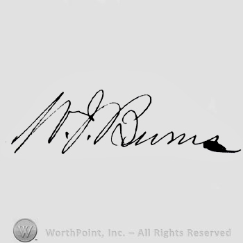 Mark with Signature: William John Burns. | #588521