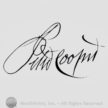 Mark with Signature: Peter Cooper. | #588525