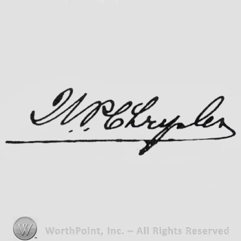 Mark with Signature: Walter P. Chrysler. | #588527
