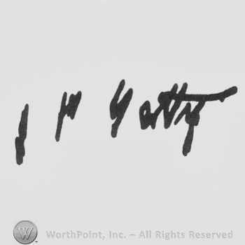 Mark with Signature: Jean Paul Getty. | #588547