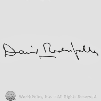 Mark with Signature: David Rockefeller. | #588586