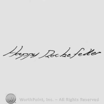 Mark with Signature: Happy Rockefeller. | #588587