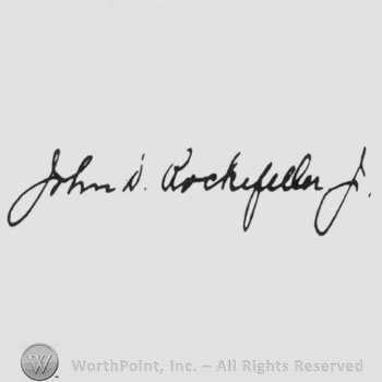 Mark with Signature: John D. Rockefeller, Jr.. | #588588