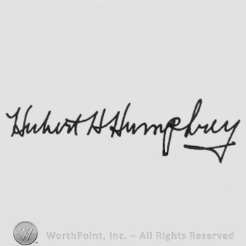 Mark with Signature: Hubert Oratio Humphrey. | #588624
