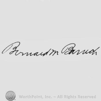 Mark with Signature: Bernard M. Baruch. | #588667
