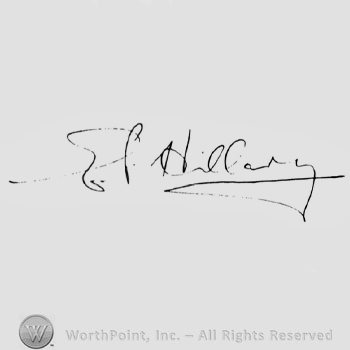 Mark with Signature: Sir Edmund Hillary. | #588708