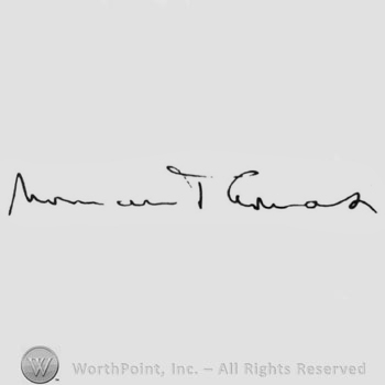 Mark with Signature: Norman Thomas. | #588763