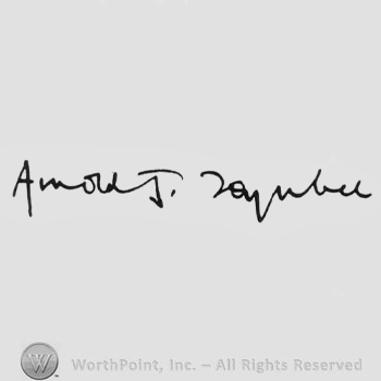 Mark with Signature: Arnold J. Toynbee. | #588765
