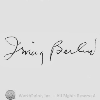 Mark with Signature: Irving Berlin. | #588806