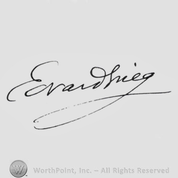 Mark with Signature: Edvard Grieg. | #588812