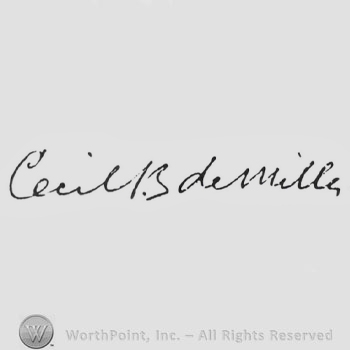 Mark with Signature: Cecil B. DeMille. | #588889