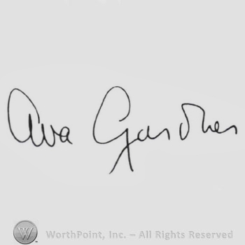 Mark with Signature: Ava Gardner. | #588899